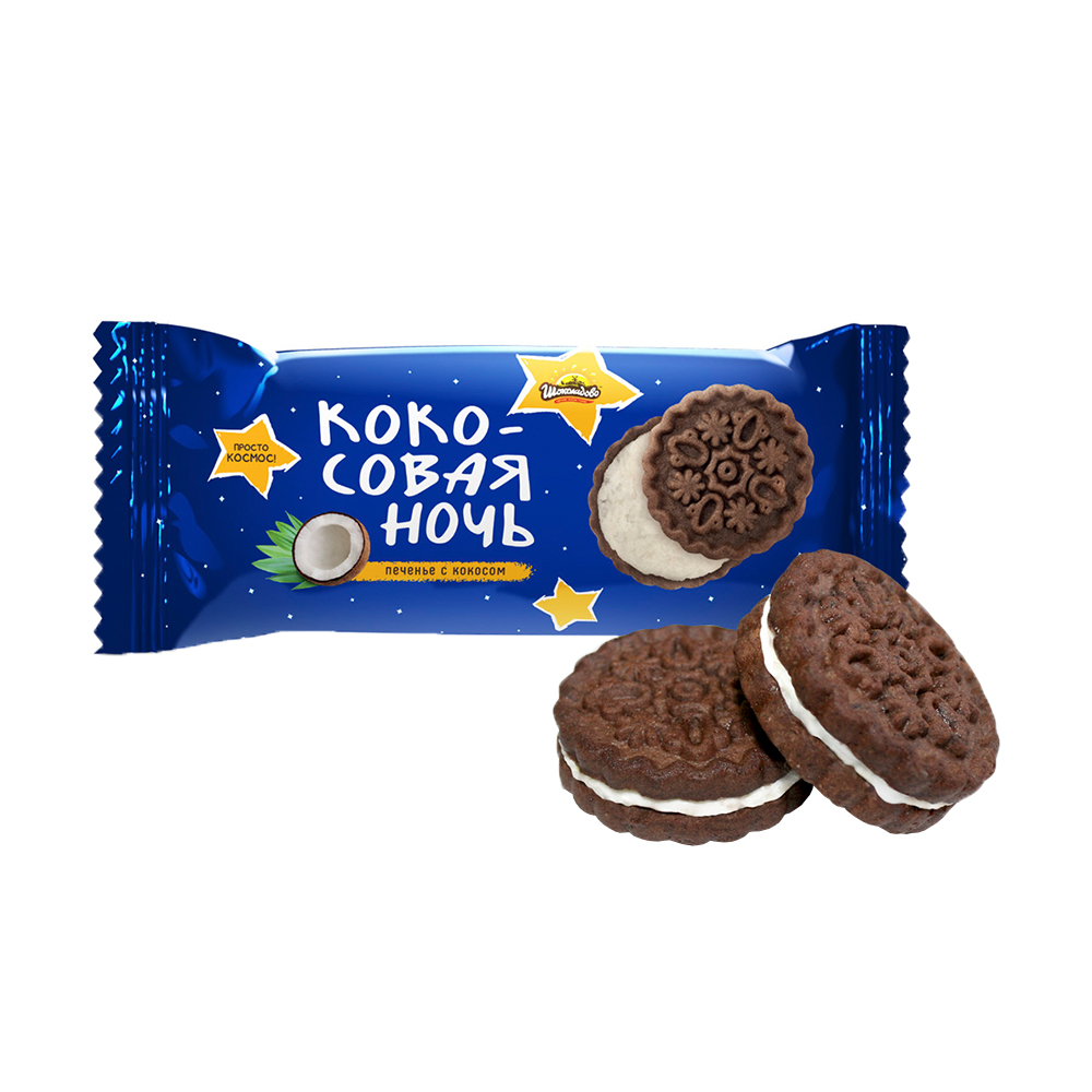 Печенье "Кокосовая ночь", Шоколадово, 90 г - купить через интернет ...
