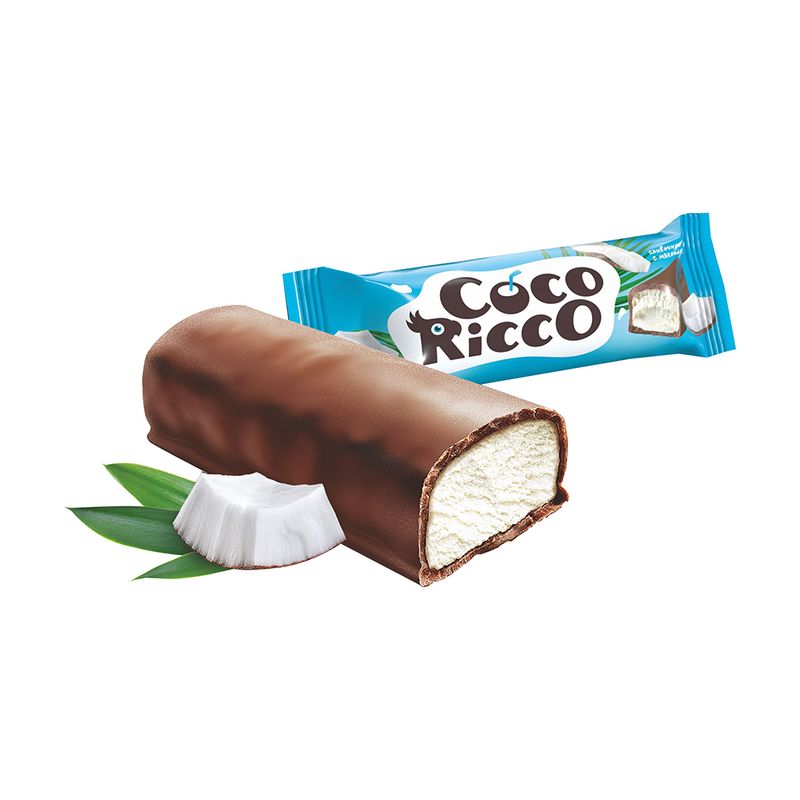 Мороженое батончик, Coco Ricco, с мякотью кокоса, 50 г - купить через ...